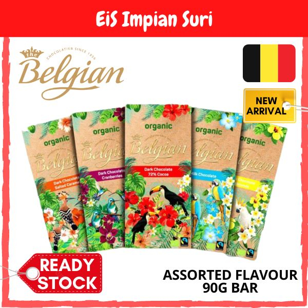 (Ready Stock!!) Organic The Belgian Chocolate Bar 90g Assorted Flavour ...