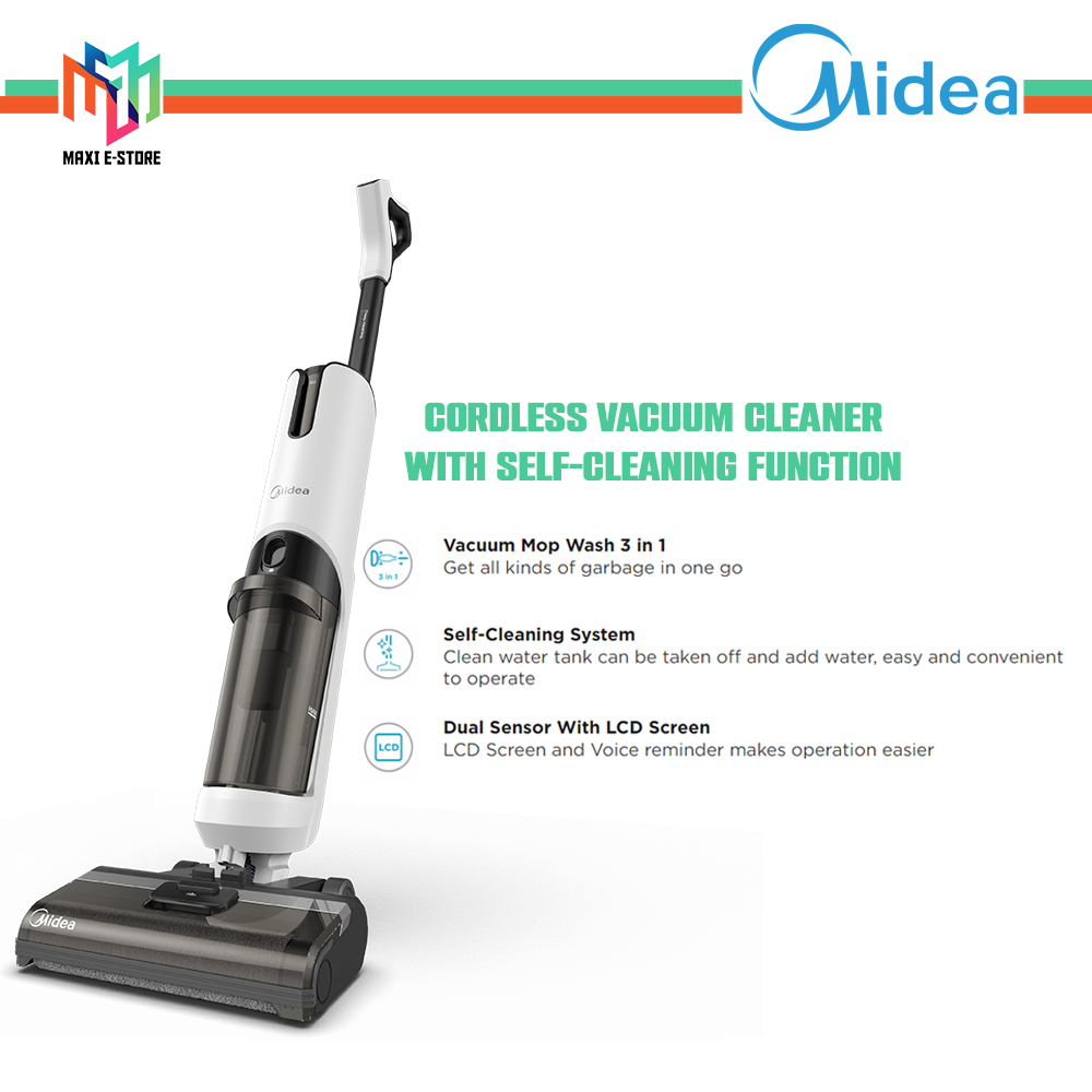 Midea Wet & Dry Cordless Vacuum Cleaner 220W With Self-Cleaning ...