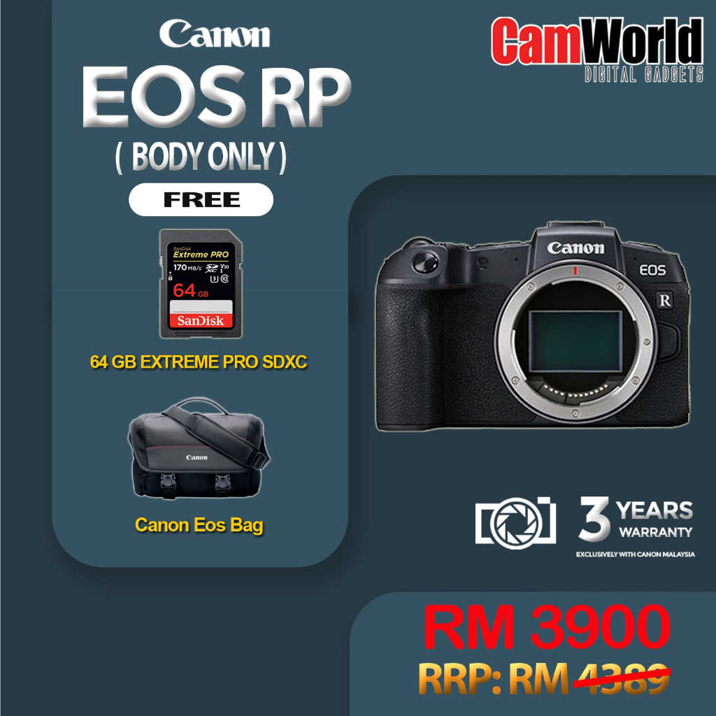 Canon EOS RP ( BODY ) With SD Card & Bag | Shopee Malaysia