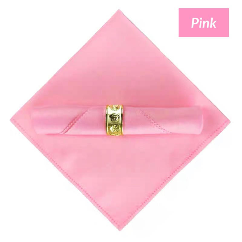 READY STOCK Soft Licin Type Table Napkin Plain Color Kain Mulut Meja ...