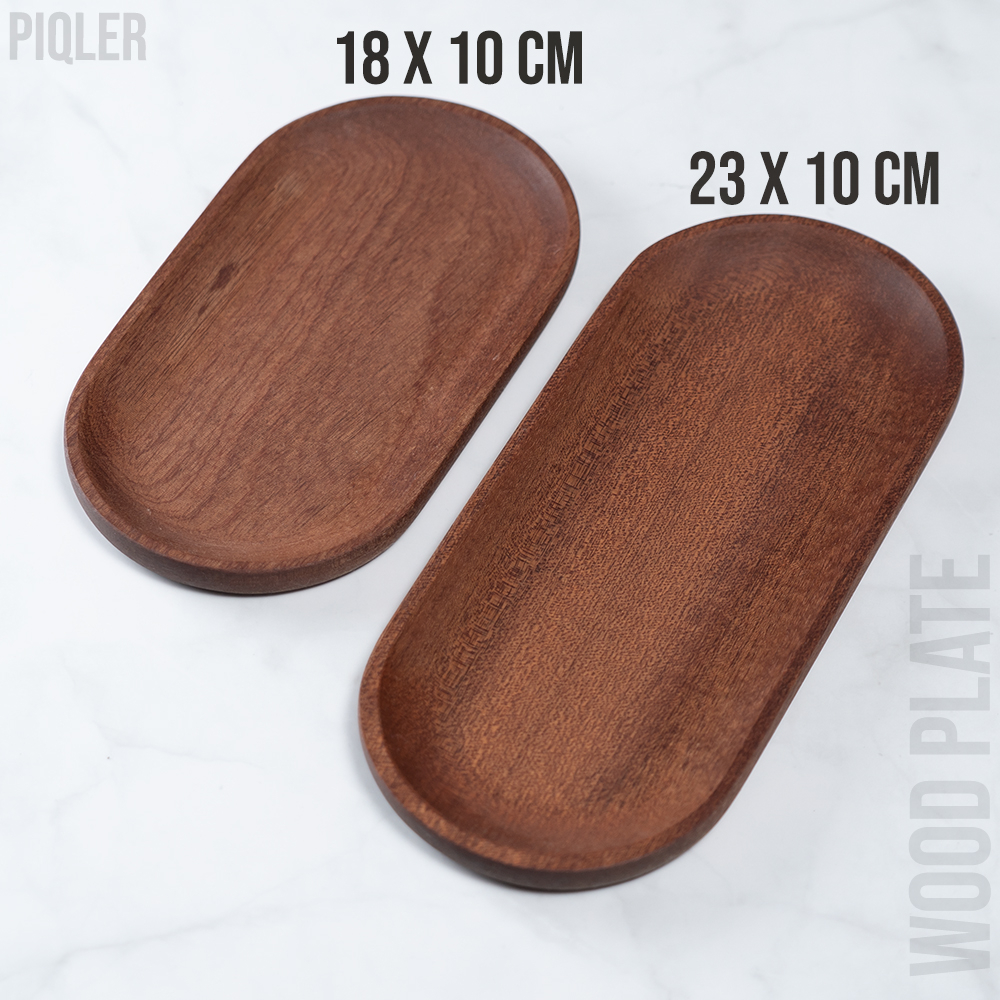 Wood Plate Dessert Plate Food Plate Wooden Plate Tableware Walnut Color ...