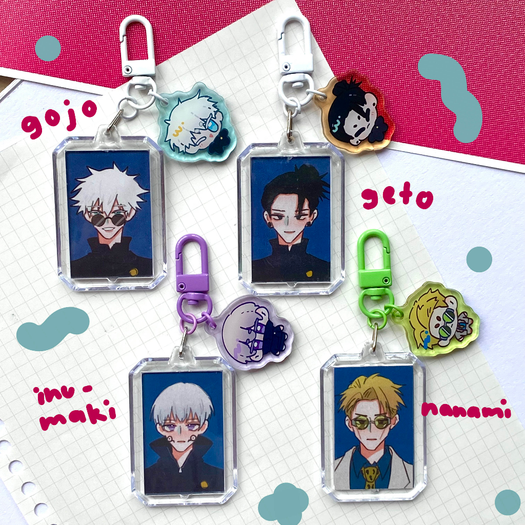 jujutsu kaisen gojo geto nanami inumaki 8cm profile keychain | Shopee ...