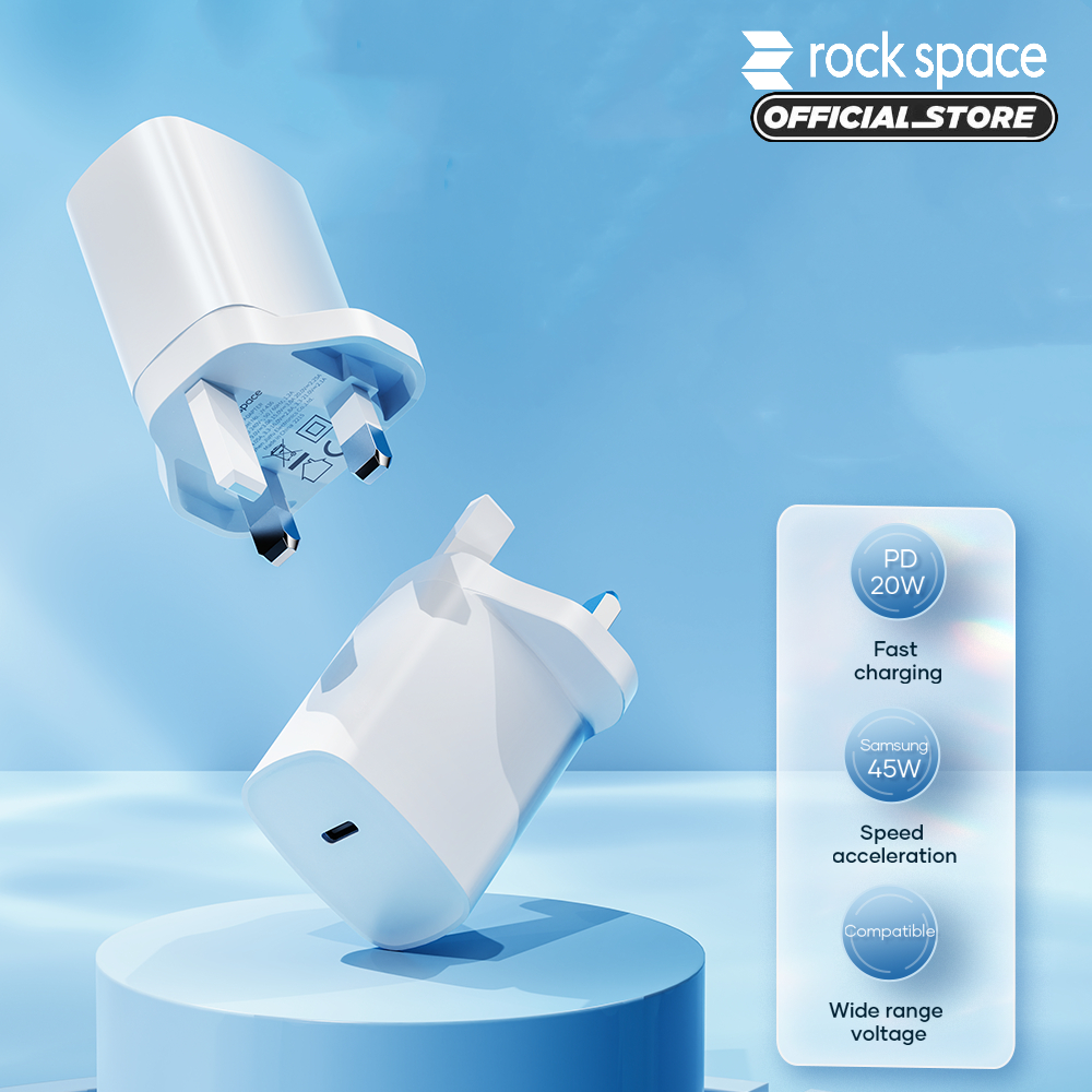 Rock Space T52 PD Super Fast Charge 2.0 Travel Charger (45W) | Shopee ...