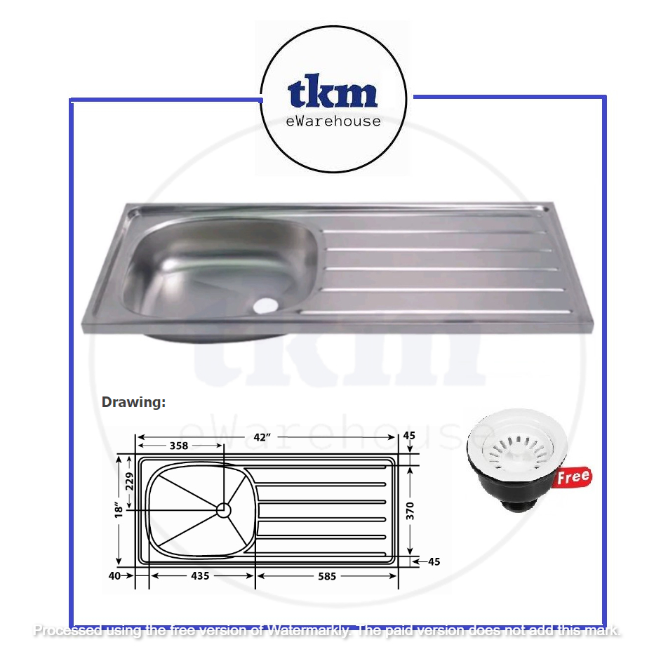 ALUMINIUM & STAINLESS STEEL SINGLE BOWL SINGLE DRAINER SINK BOWL SINKI ...