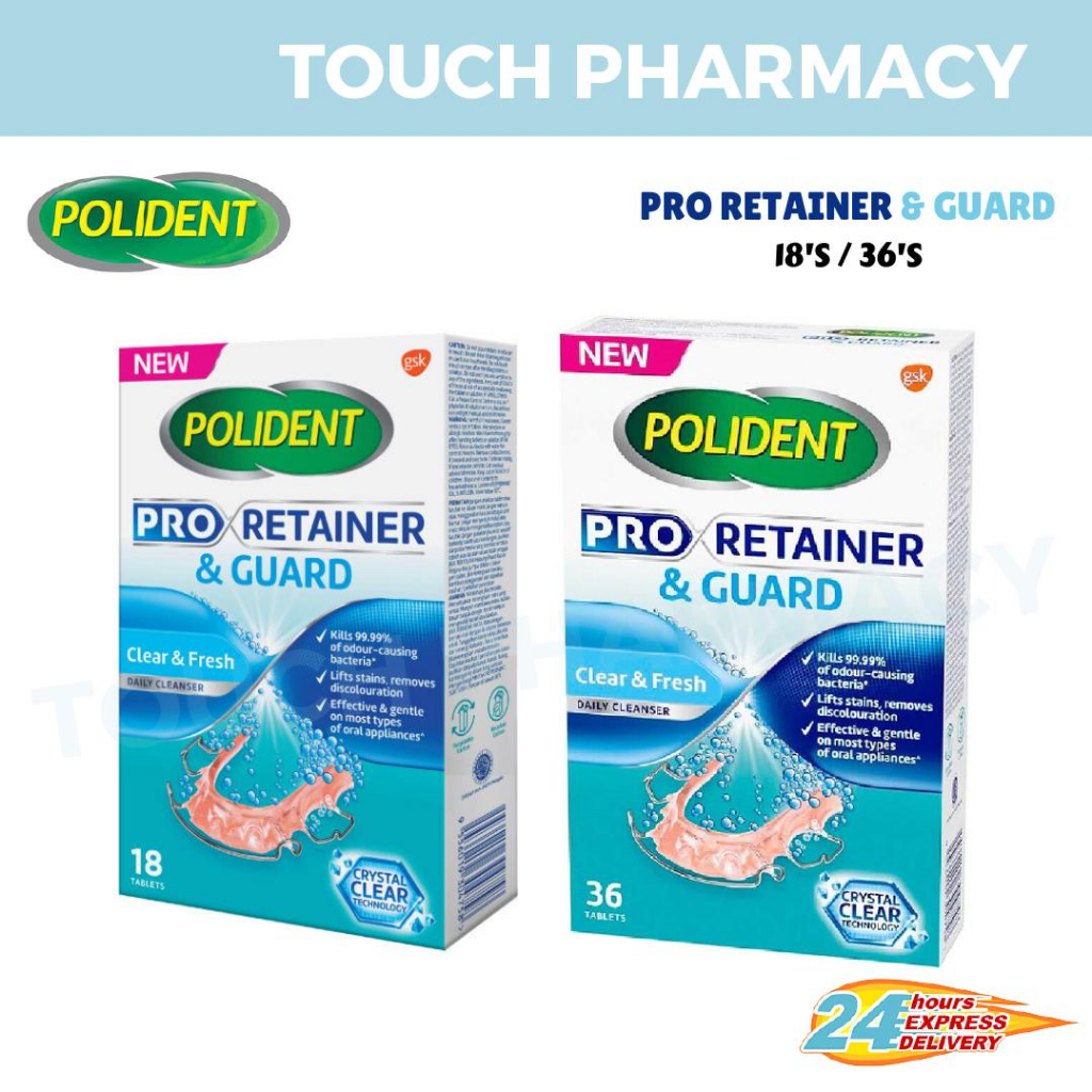POLIDENT Pro Retainer & Guard Daily Cleanser 18'S/36'S | Shopee Malaysia
