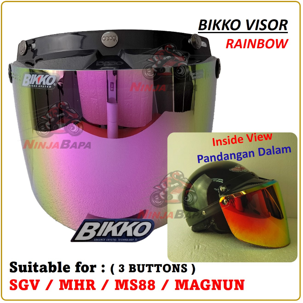 Visor 3 Button Tinted Bronze SGV MHR MS88 MAGNUM MHR ARC 3 Button visor ...