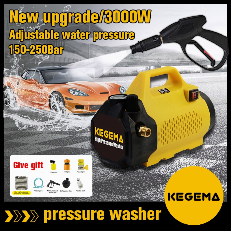 Kegema 3000W High Pressure Water Jet Car Wash Home Cleaner Spray Car Washer Automatic Water Jet ...