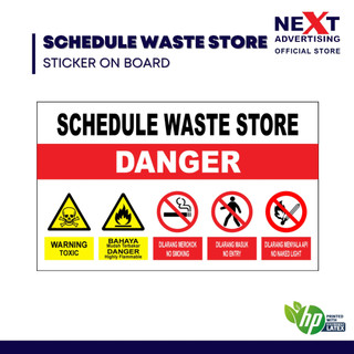 Schedule Waste Store Signage | Sticker on Board | Shopee Malaysia