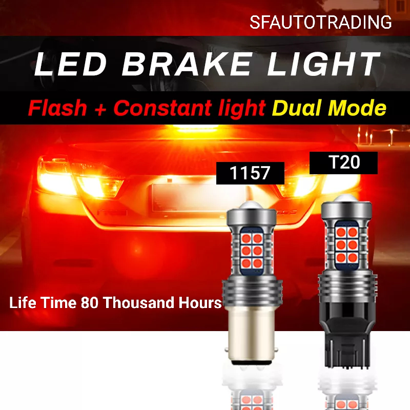 27 LED Car Motorcycle Brake Light Bulb Flash & Non Flash 1157 T20 ...