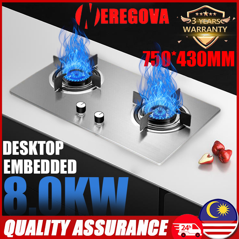 3 Years Warranty 8.0KW gas stove stainless steel/dapur gas stainless ...
