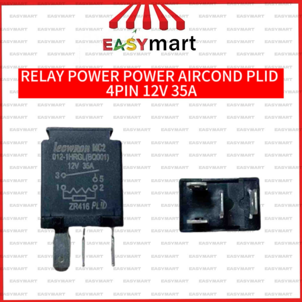Relay Power Aircond 4Pin 12V 35A PLID | Shopee Malaysia
