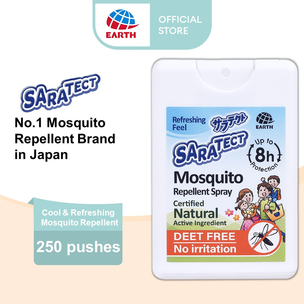 3 x 18ml Saratect Japan Mosquito Repellent Deet-Free Spray. 8 hours ... 3 x 18ml Saratect Japan Mosquito Repellent Deet-Free Spray. 8 hours ...