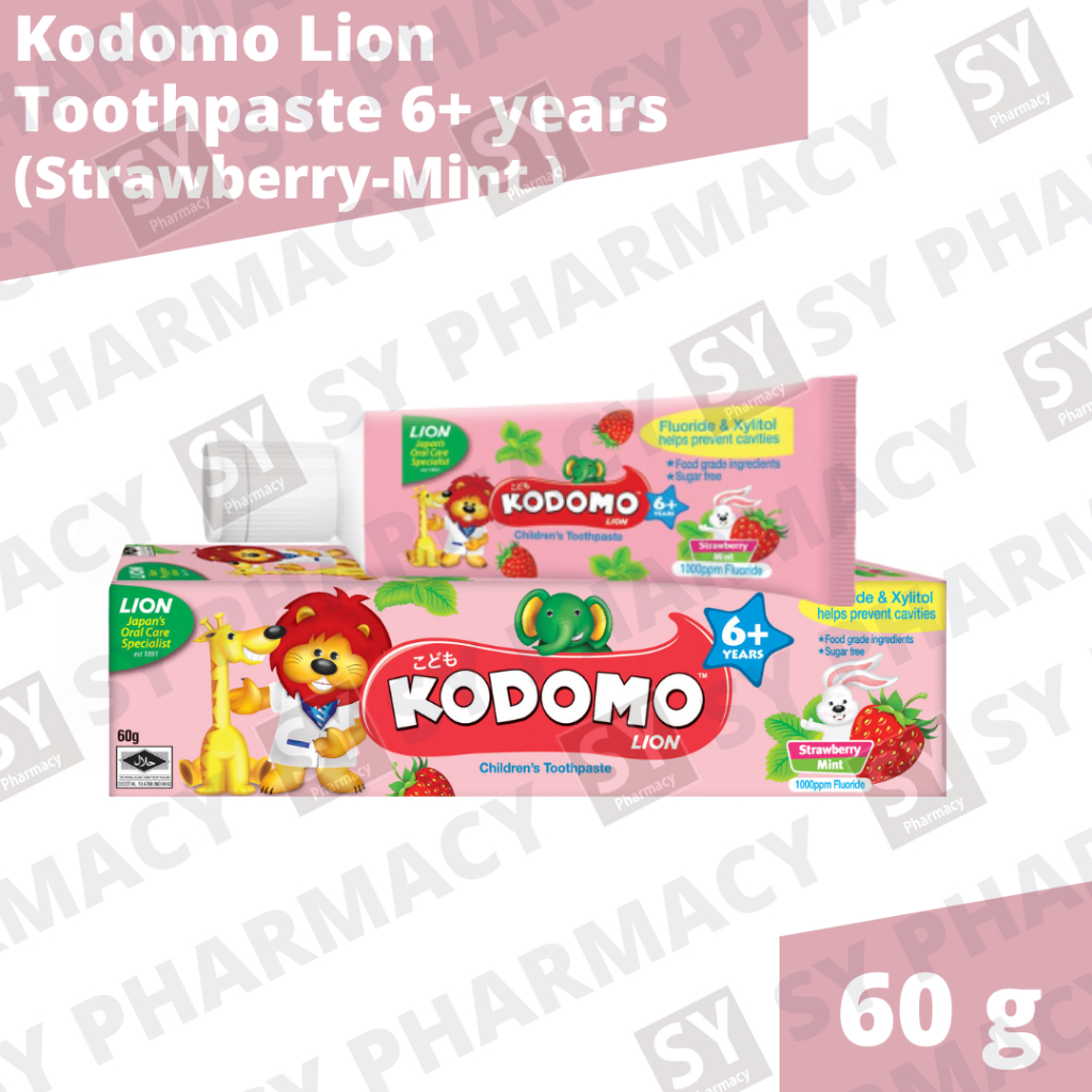 Kodomo Lion Children's 6+years Toothpaste 60g Strawberry-Mint Flavour ...