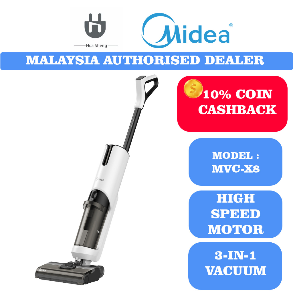 Midea MVC-X8 Floor Cleaner 3 In 1 / Wet & Dry Cordless Vacuum Cleaner ...