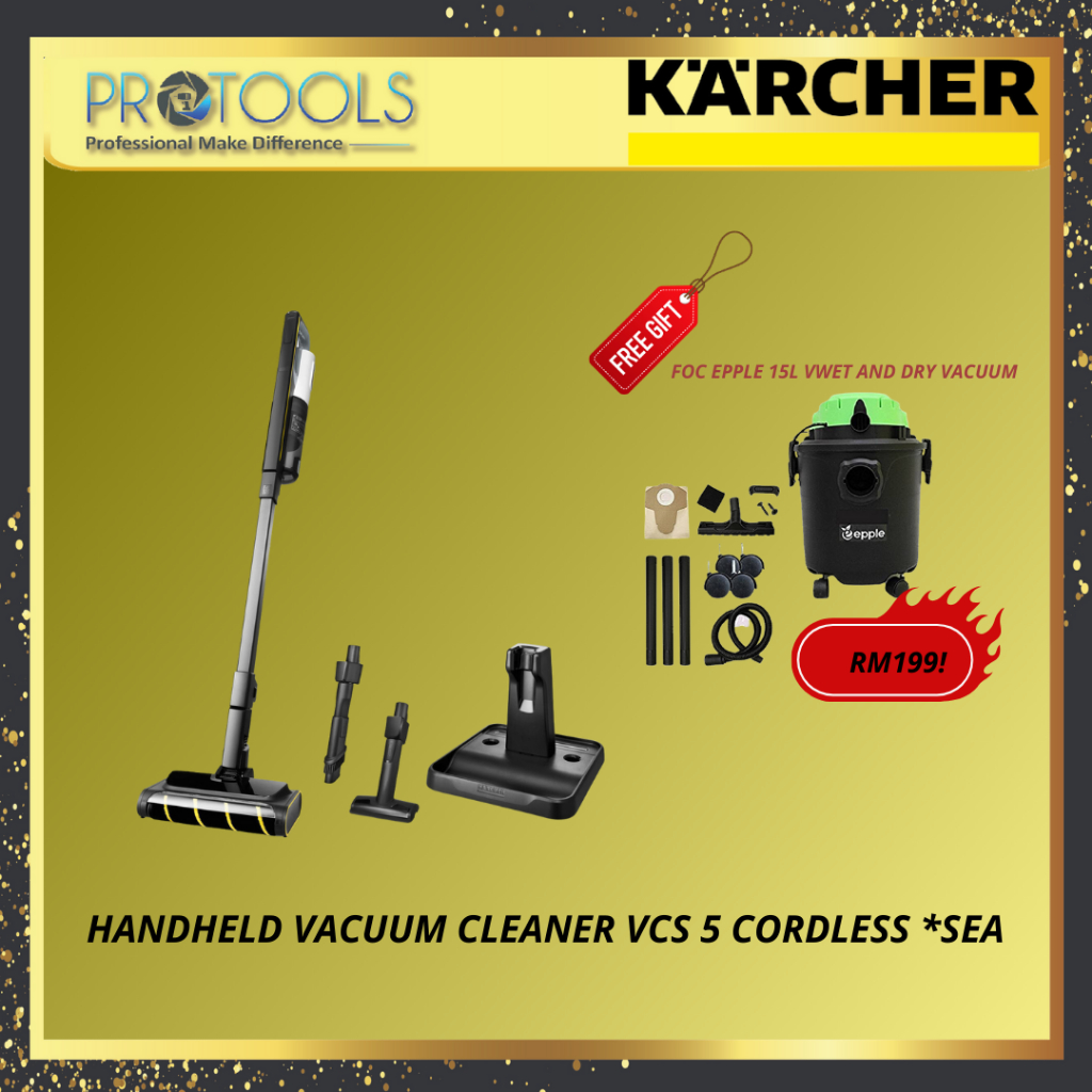 (FREE SHIP)KARCHER VCS5 HANDHELD VACUUM CLEANER VCS 5 CORDLESS Two ...