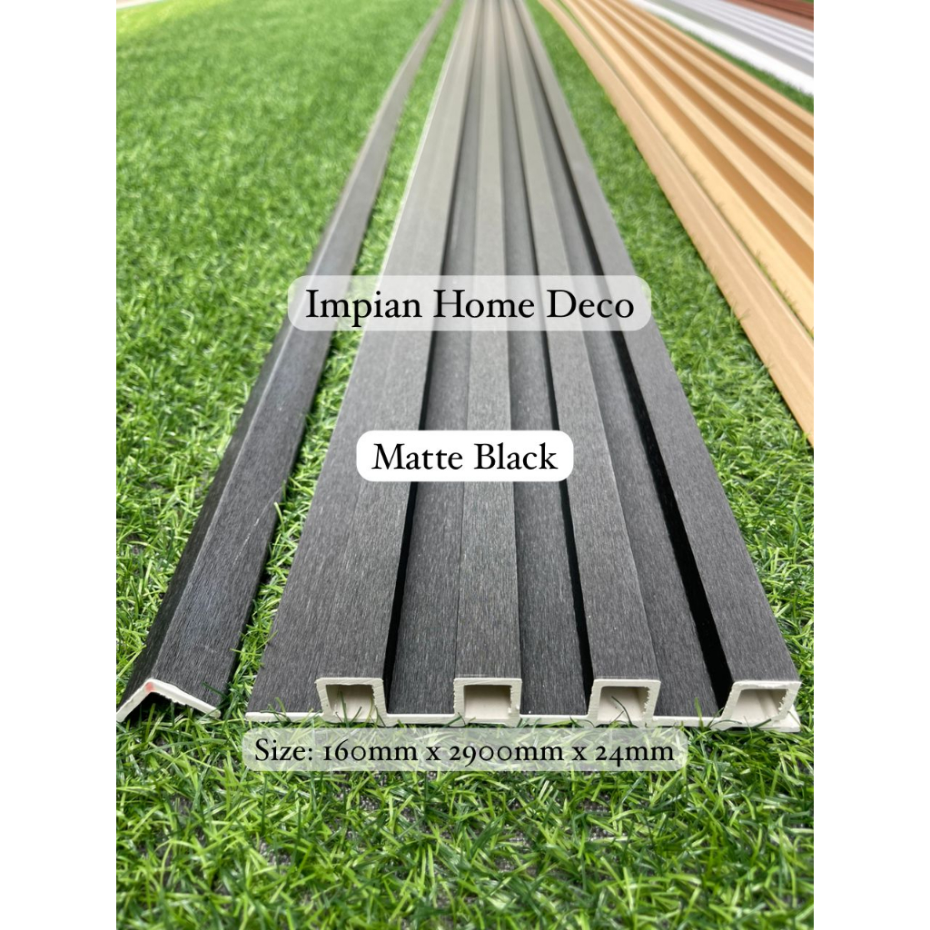 Fluted Wall Panel WPC and L Profile (1450x160mm-2pc) | Shopee Malaysia