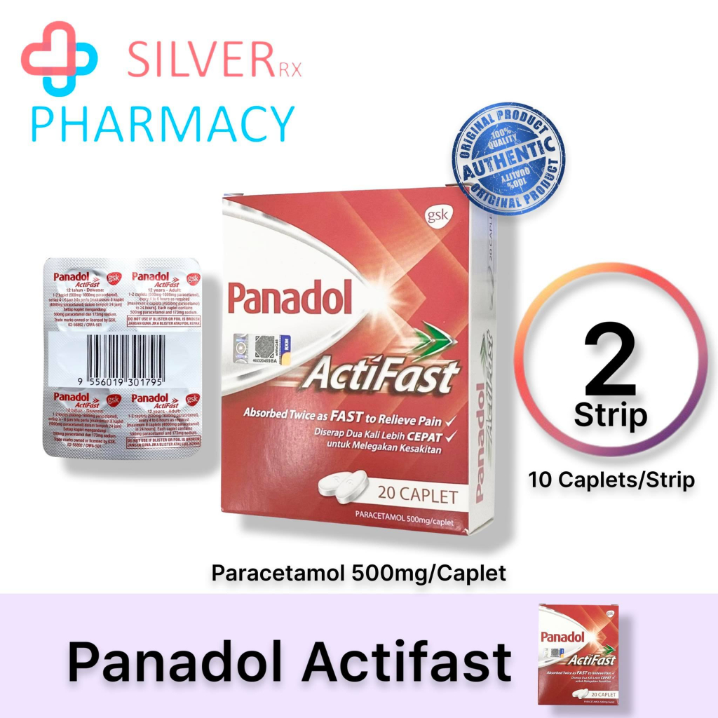[Exp 11/2025] Panadol ActiFast Paracetamol 500mg Caplets 10’s/Strip ...