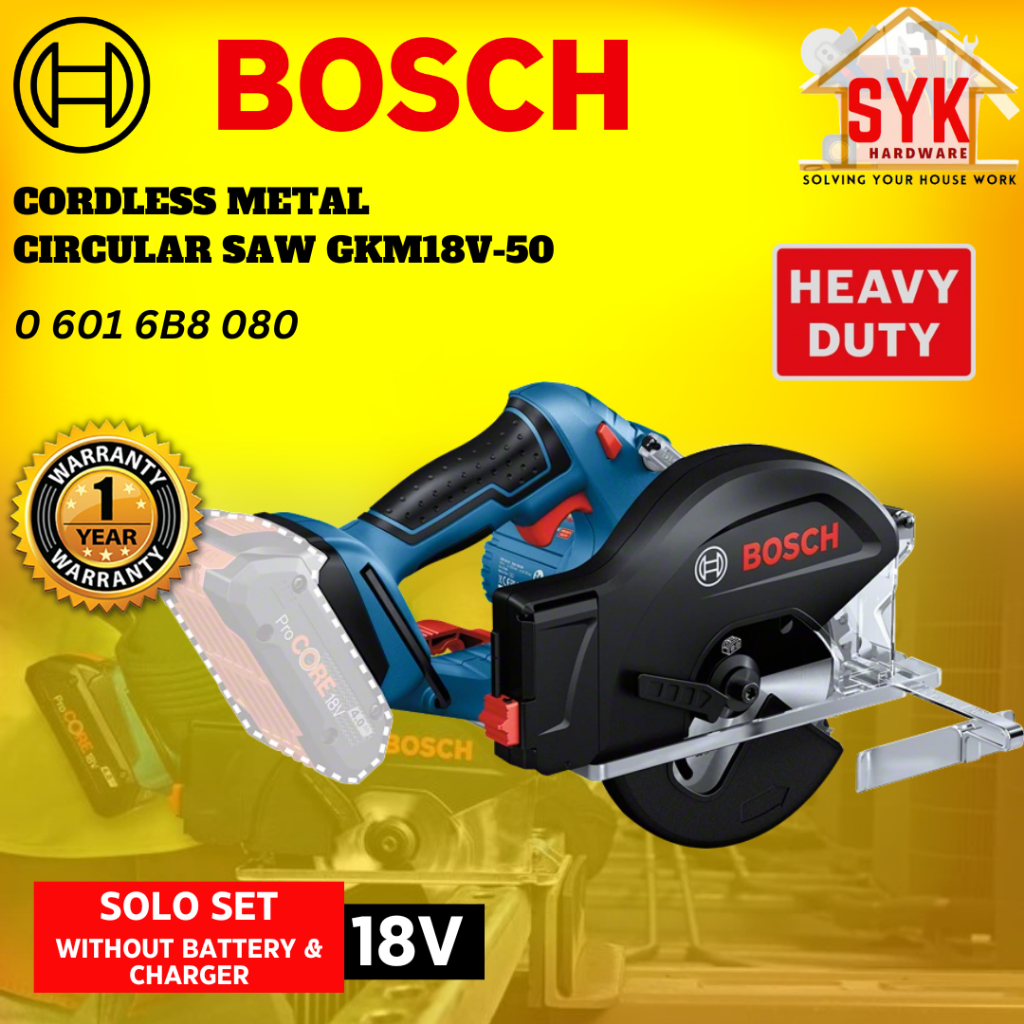 SYK Bosch GKM 18V-50 GKM18V-50 Cordless Circular Saw Solo Metal Cutting ...