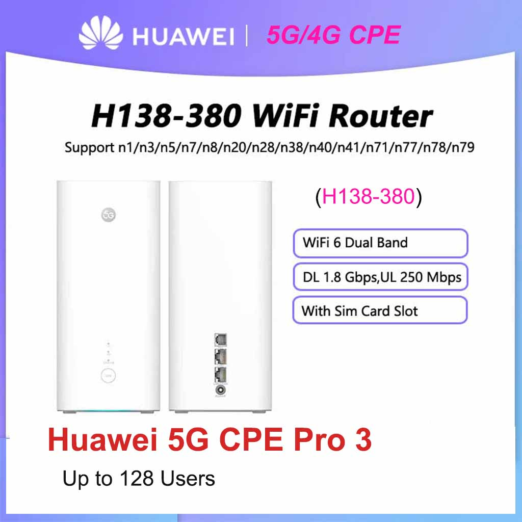 Huawei 5G CPE Pro WiFi Router H312-371 LTE Cat19 Gigabit CPE router ...