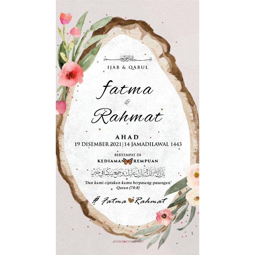 Kad Kahwin Digital/Digital Wedding Invitation/Kad Kahwin Murah/Alive ...
