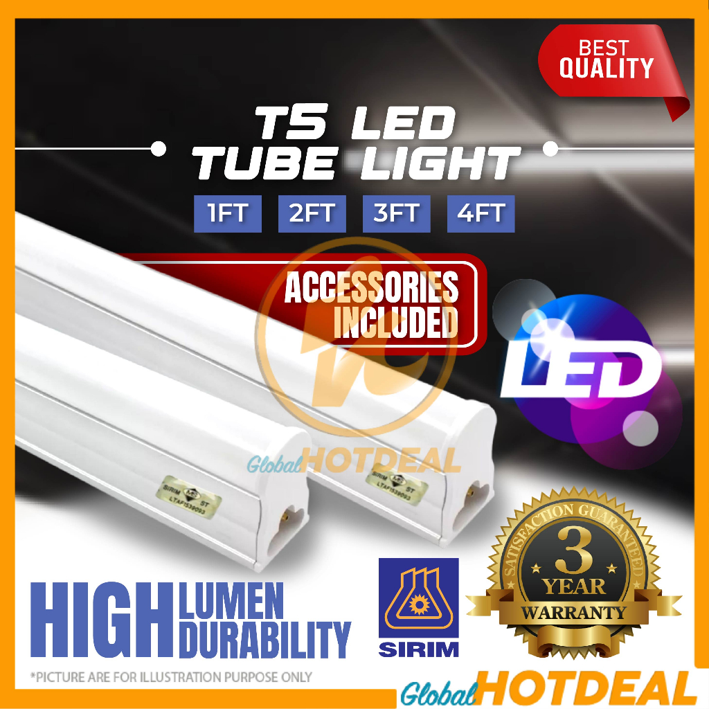 [SIRIM]Global Hotdeal T5 LED Tube Fluorescent Fitting Drop Curve Light ...