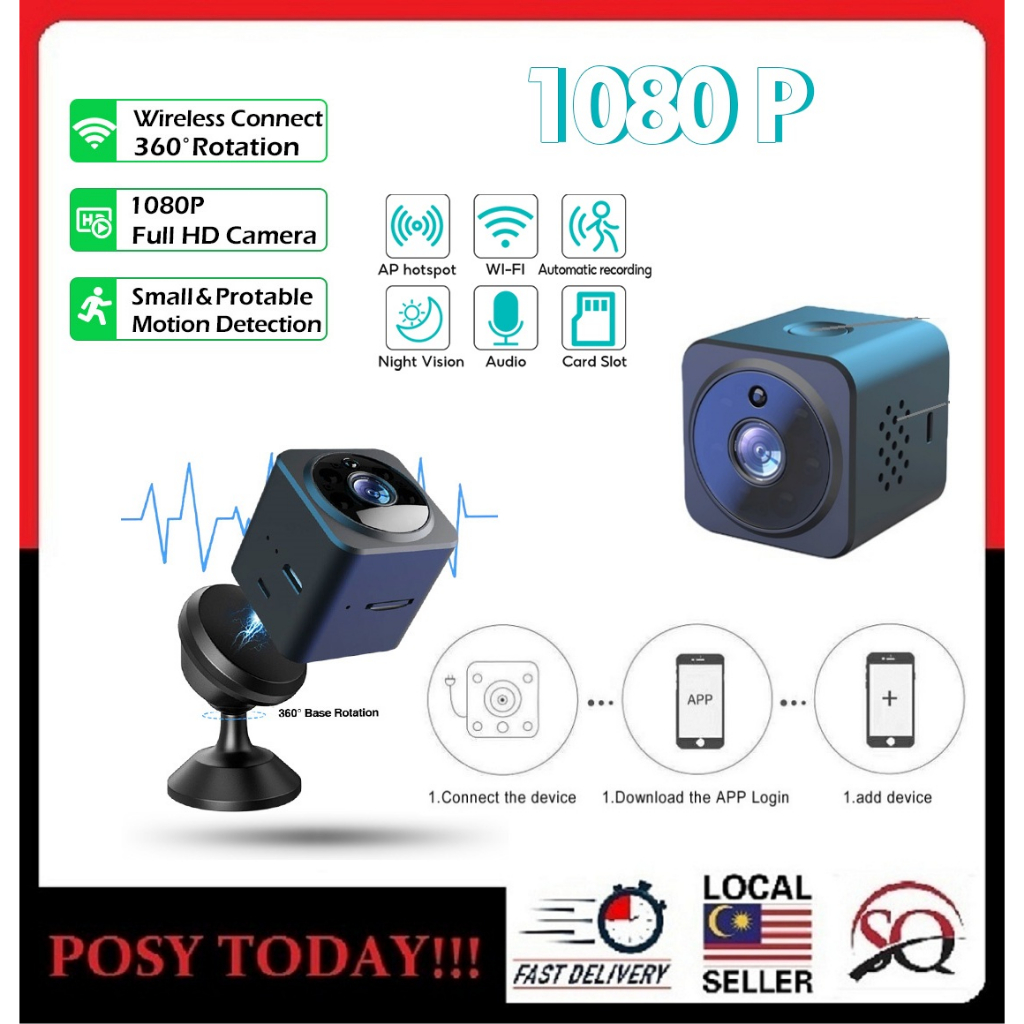 ♕LOCAL STOCK♕ Mini HD Hidden Camera Mini Wireless Camera Wifi CCTV ...