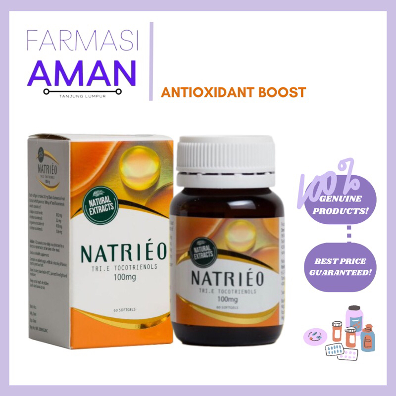 Natrieo Tri.E Tocotrienols Natural Extract Capsule 60's (50mg / 100mg ...