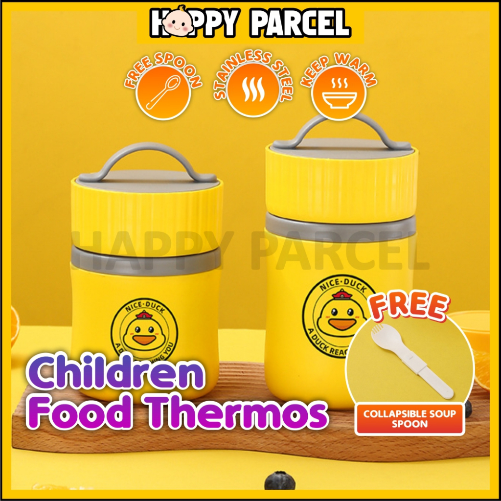 [Free Spoon] Stainless Steel Baby Food Thermos (580ml) Thermos Food ...