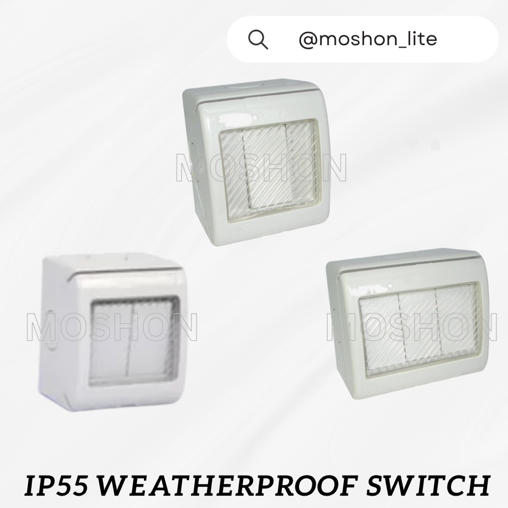 IP55 1Gang 2Gang 3Gang Weatherproof Switch with Cover | Shopee Malaysia