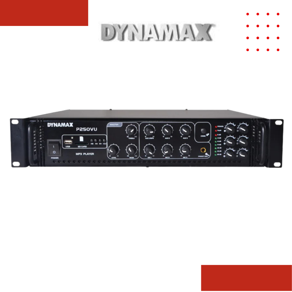 DYNAMAX P250VU 250W Public Amplifier with 6 Volume Zones | Shopee Malaysia