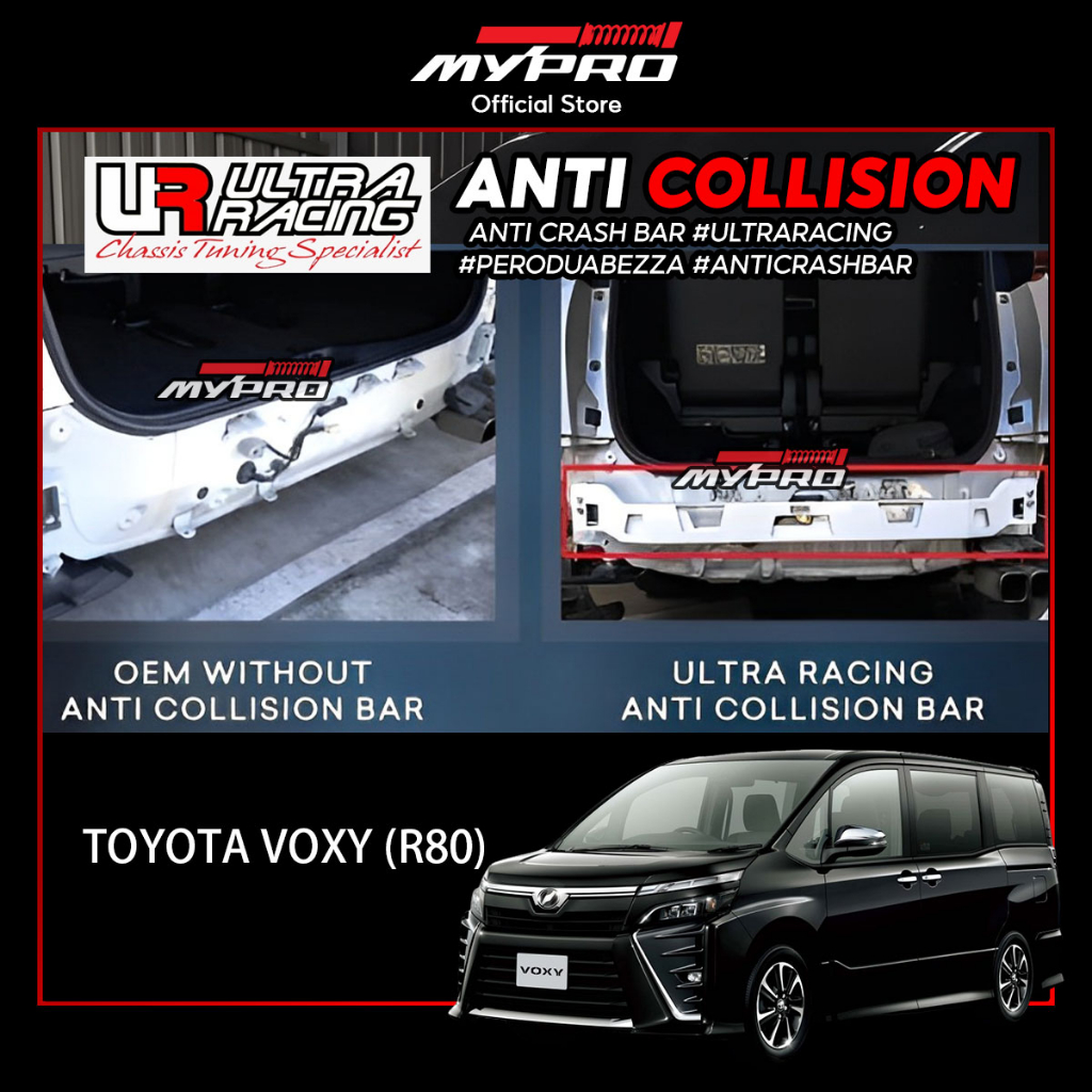 REAR ANTI-COLLISION BAR (2 POINT) FOR TOYOTA VOXY (R80) COROLLA CROSS ...