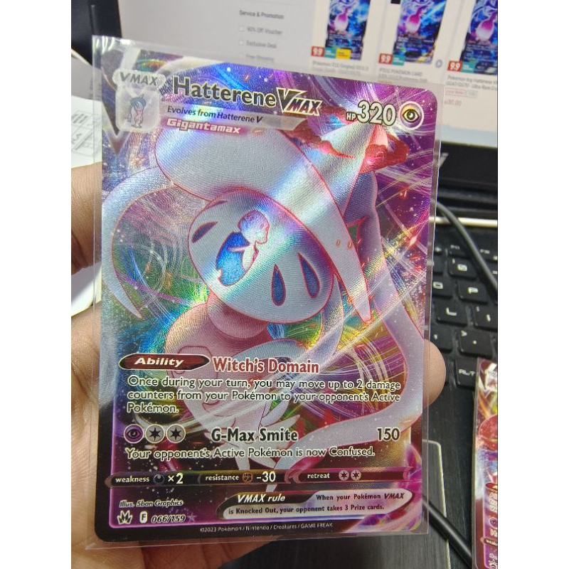 Psychic Type - Pokemon Card Vmax - Hatterene Vmax 066/159 | Shopee Malaysia
