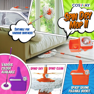 COSWAY Spin Dry Mop II / Dual Chamber Spin Mop | Shopee Malaysia