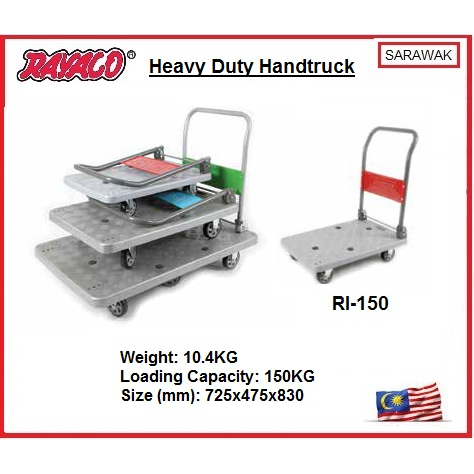 RAYACO - RI-150 Heavy-Duty Handtruck/Trolley | Shopee Malaysia
