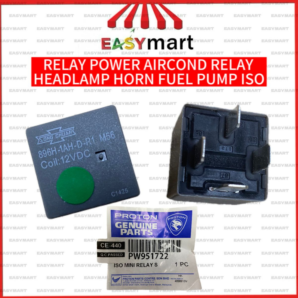 Relay Power Aircond Relay Headlamp Horn Fuel Pump ISO PROTON PW951722 ...