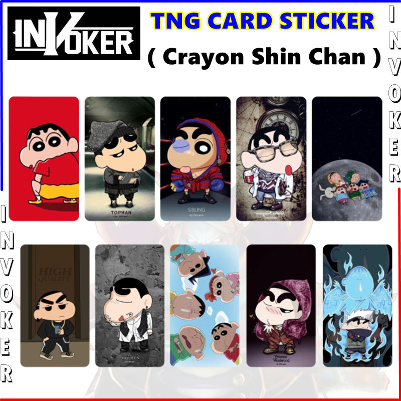Crayon Shin Chan - Touch n Go Card Sticker Cover (Waterproof, High Quality) , TNG CARD Sticker ...