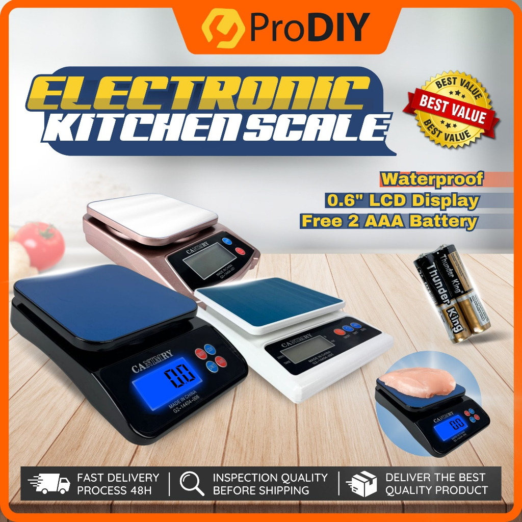 Electronic Kitchen Scale Digital Accurate Weight Waterproof ABS Plastic ...