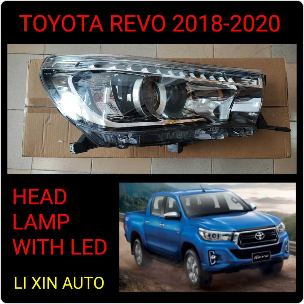 TOYOTA REVO GUN125 2018-2020 HEAD LAMP PROJECTOR WITH LED HEAD LIGHT ...