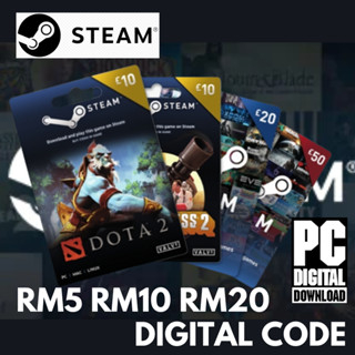[24/7 Self Claim] Steam Wallet MYR RM5 RM10 RM20 Digital Prepaid Code | Shopee Malaysia