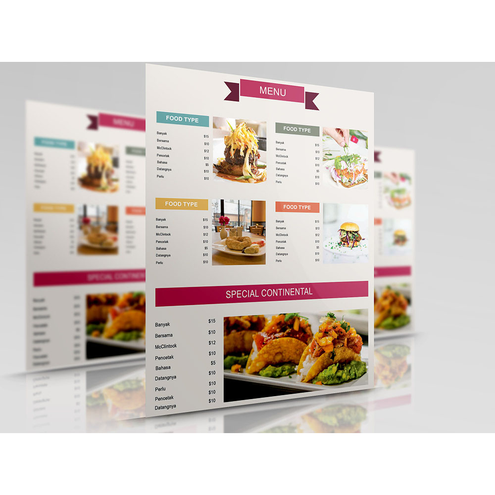 Customise laminated menu for printing | laminated menu | Multiple ...