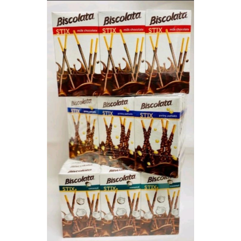 BISCOLATA STIX CHOCOLATE ( MILKY/CRISPY RICE/HAZELNUT/COCONUT) 40g X ...