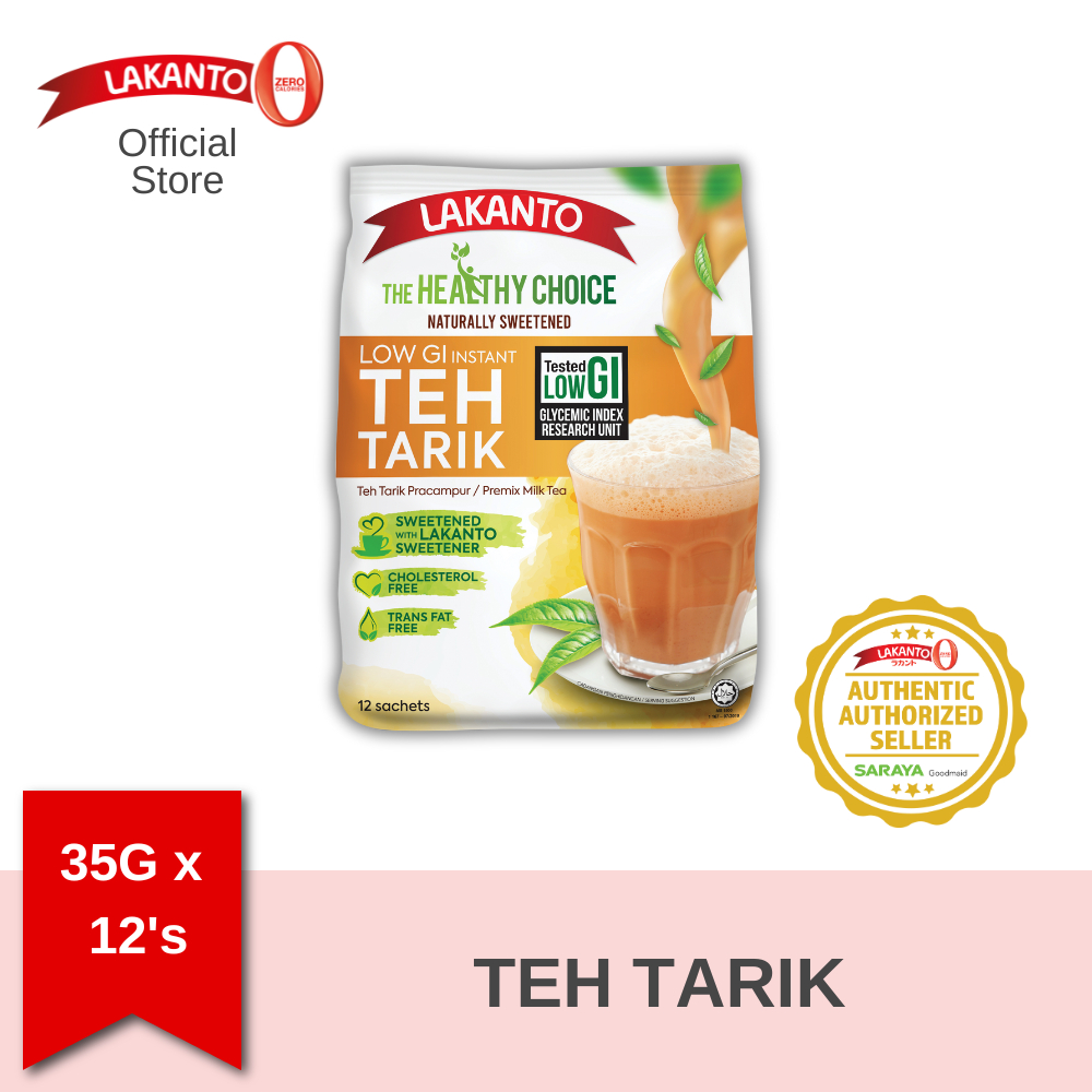 LAKANTO Low GI Teh Tarik (35g x 12 sachets) | Shopee Malaysia