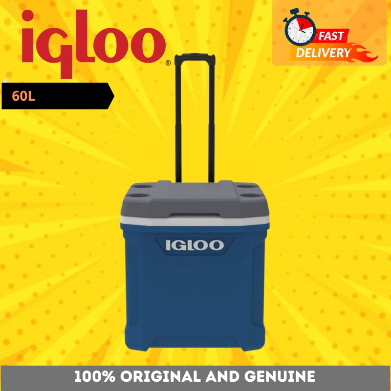 🔥100% ORIGINAL🔥 Igloo Latitude 60 Roller Cooler Box (56L) | Shopee Malaysia