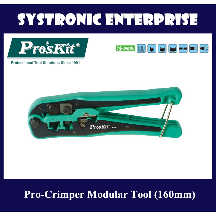 Pro'skit CP-393 Pro-Crimper Modular Tool (160mm) | Shopee Malaysia