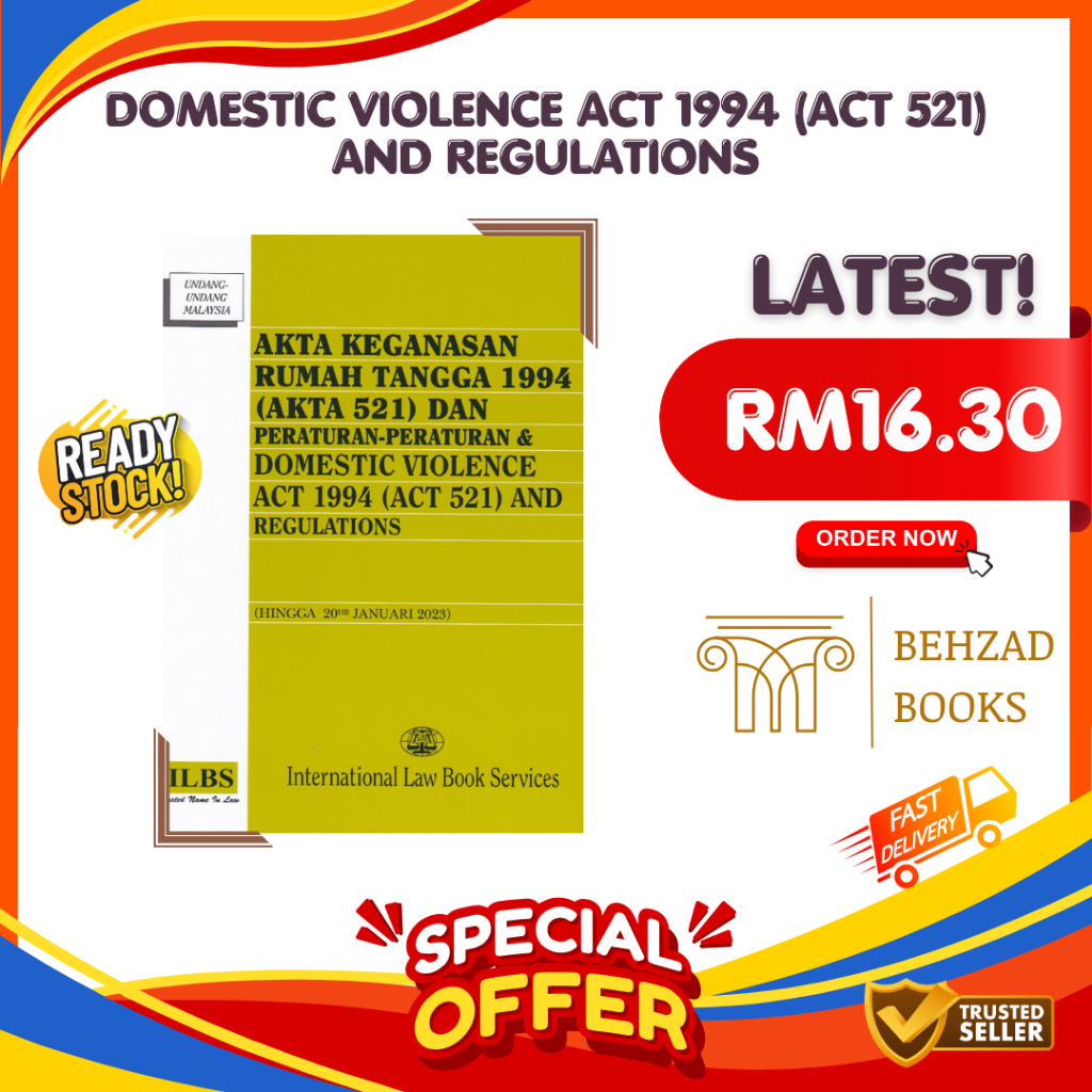 [Hingga 20hb Januari 2023] Domestic Violence Act 1994 (Act 521) and Regulations - ILBS | Shopee ...