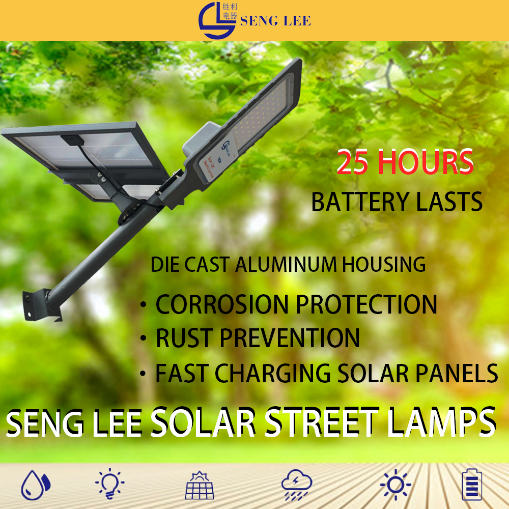 Seng Lee Lampu Solar Street Light 100W/200W/300W Lampu Spotlight Solar ...
