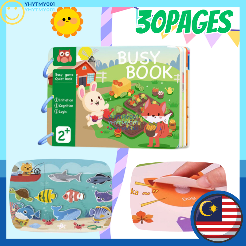 30PAGES!! Quiet Book Busy Book Velcro Montessori Early Learning ...