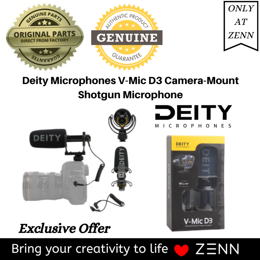Deity V-Mic D3/ D4 Super-Cardioid Condenser Recording Video Interview ...