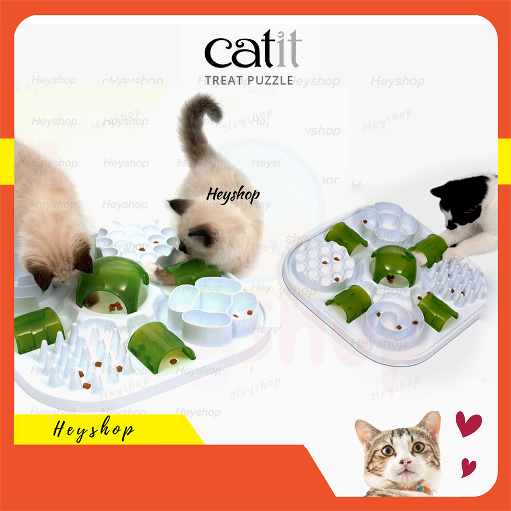Catit Play Treat Puzzle【Reduce Binge Eating】Hagen Cat Toy Treat Slow ...