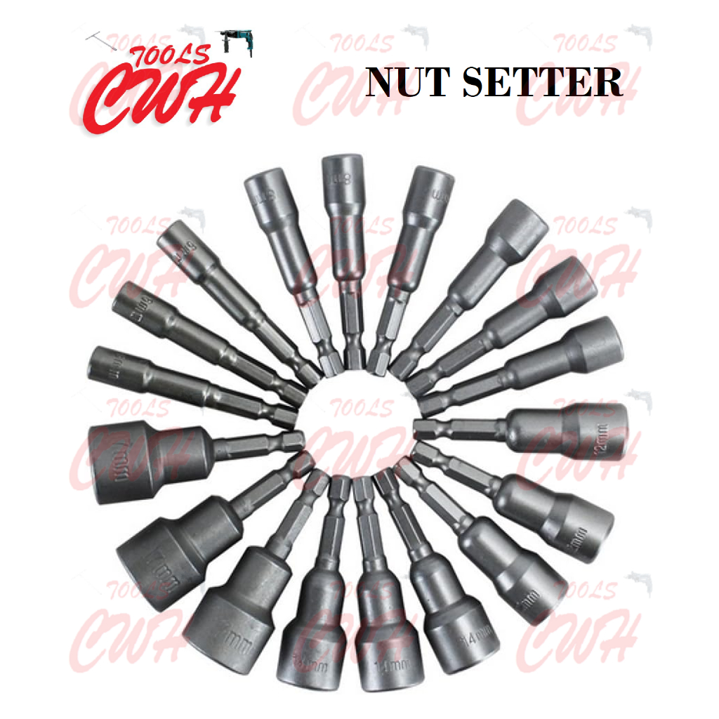 6MM - 19MM PRC HEX SHANK MAGNETIC NUT SETTERS SETTER HEX NUT DRIVER 8MM ...